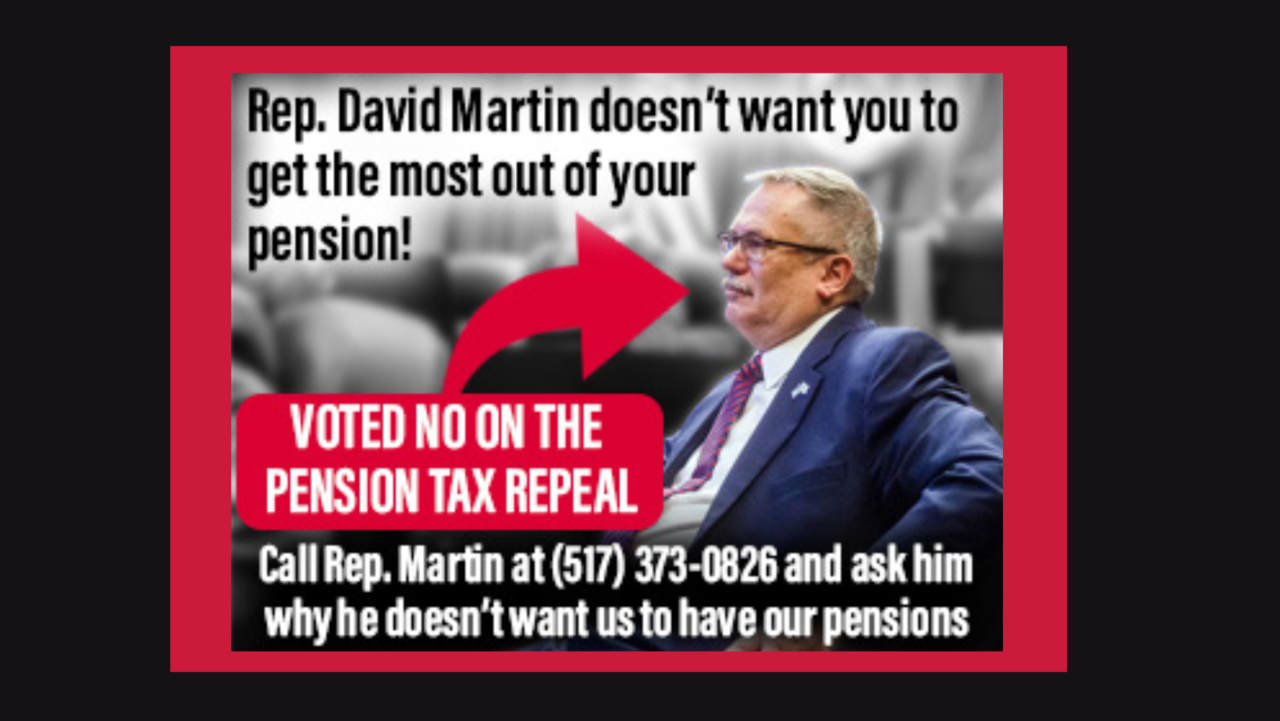 Rep. David Martin Doesn't Want You to Get the Most Out of Your Pension!